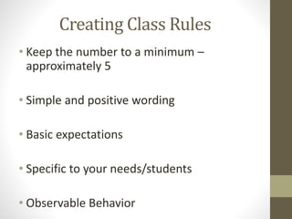 Rules, Schedule, and Space | PPTX | Homework and Study | Education