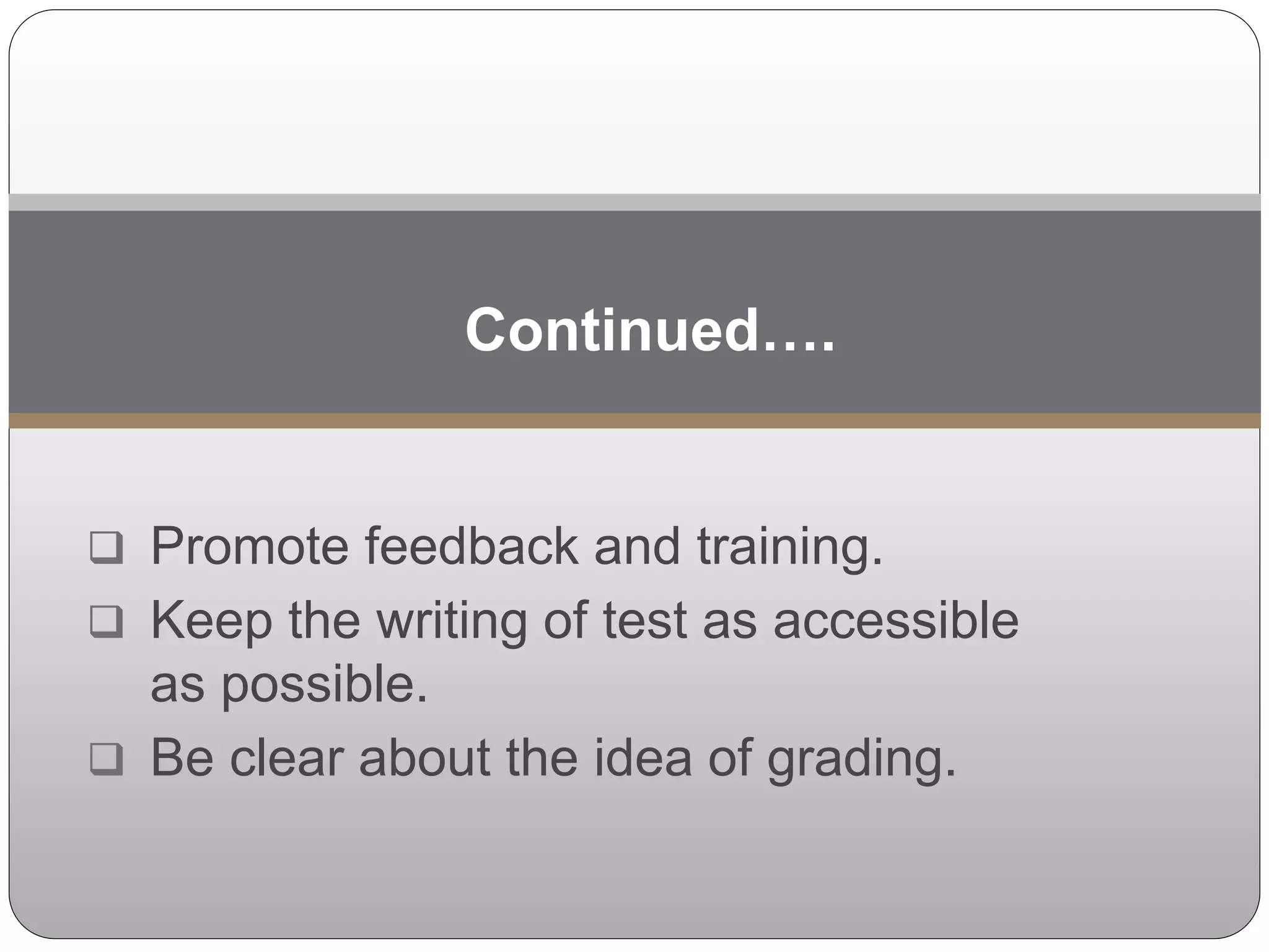Rules to construct subjective test items | PPTX