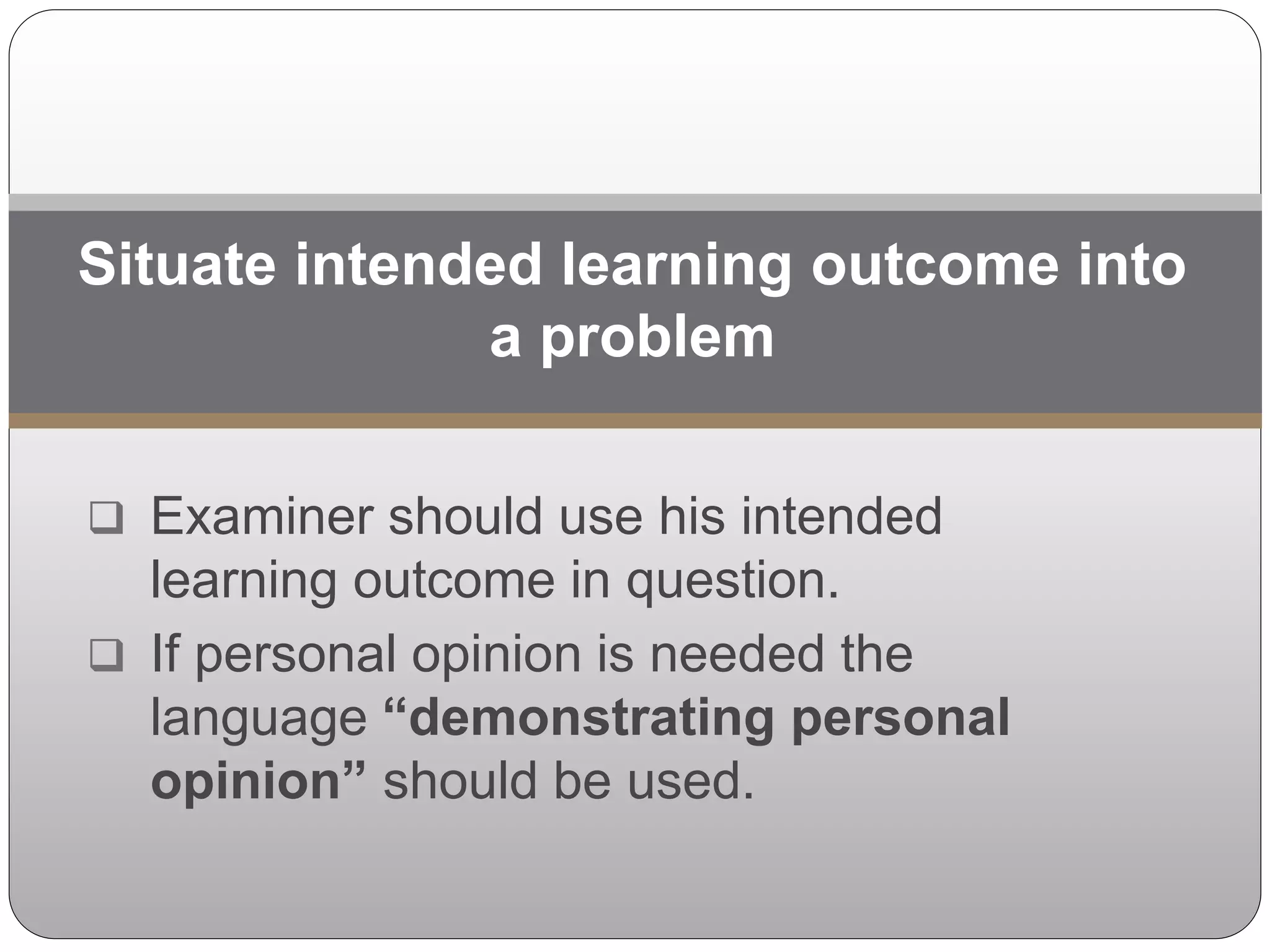 Rules to construct subjective test items | PPTX