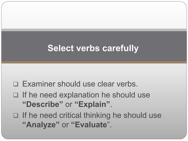 Rules to construct subjective test items | PPTX | Educational ...