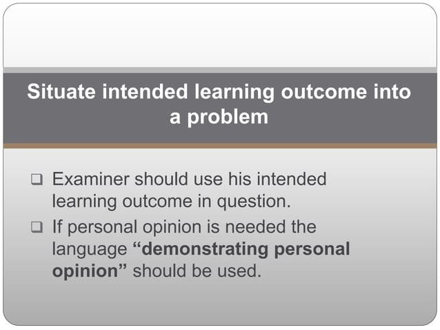 Rules to construct subjective test items | PPTX | Educational ...
