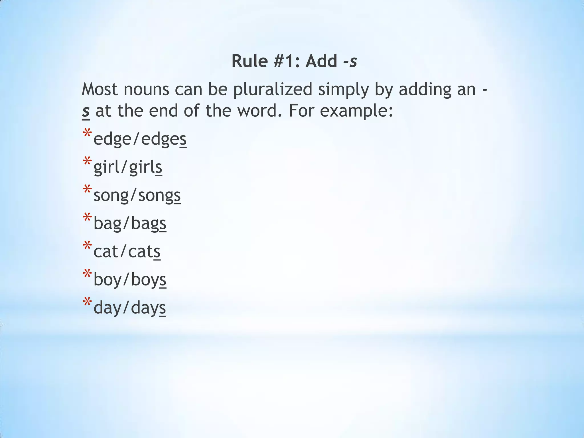 Rules to form plural nouns | PPTX