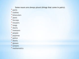 Rules to form plural nouns | PPTX