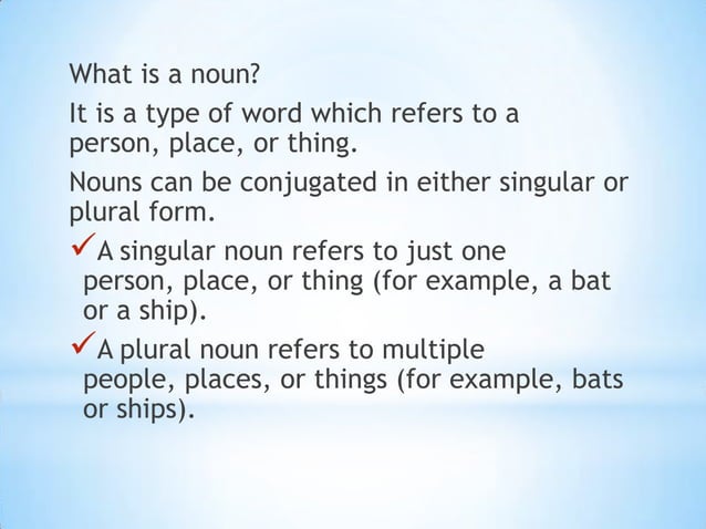 Rules to form plural nouns | PPT
