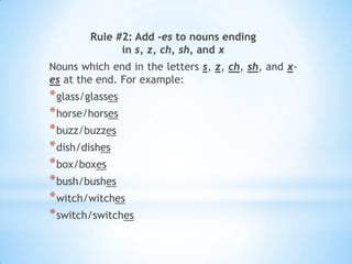 Rules to form plural nouns | PPTX