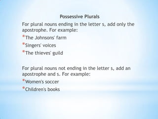 Rules to form plural nouns | PPTX