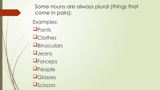 RULES TO FORM PLURAL NOUNS for Elementary.pptx