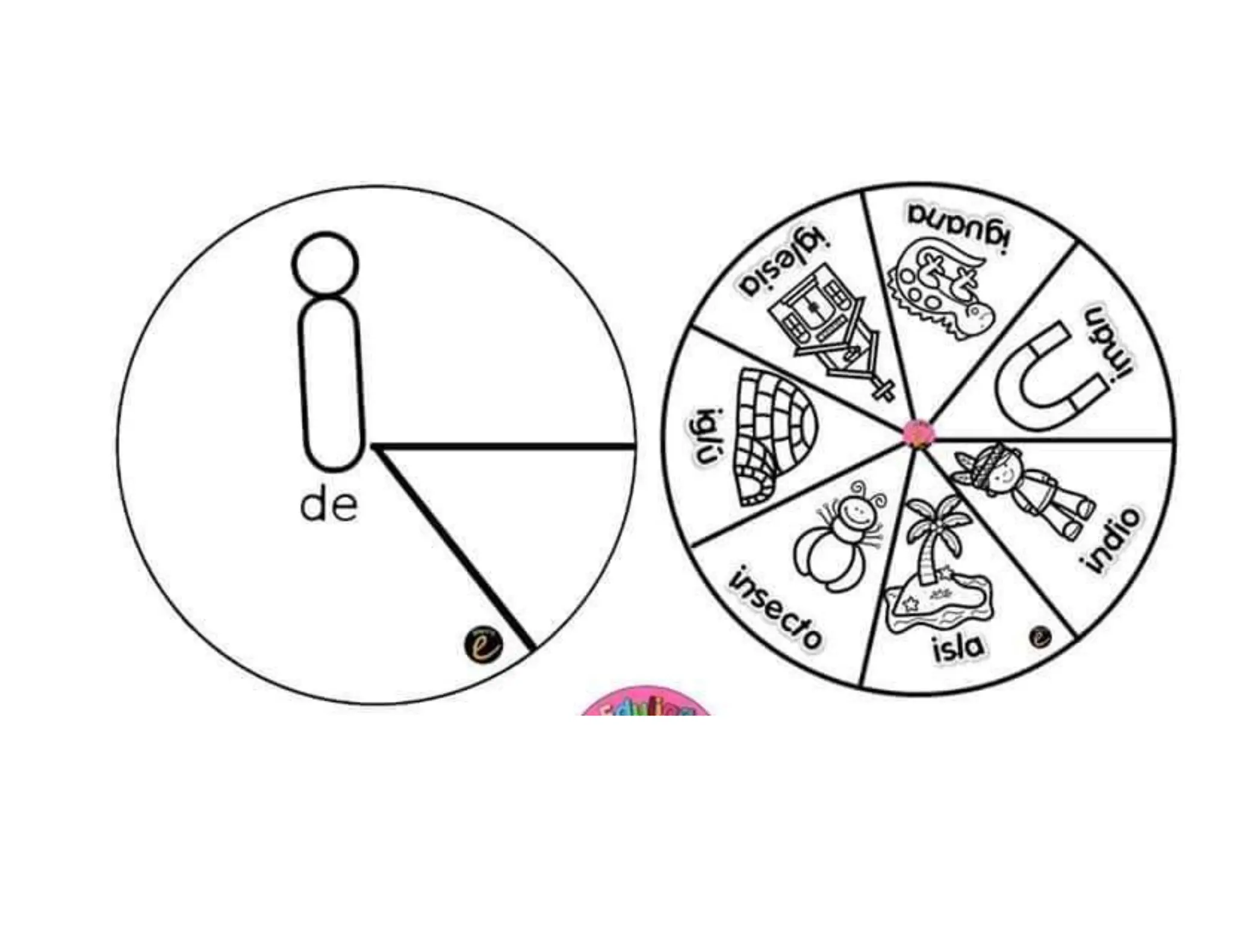 ruleta para armar sobre las vocales y su sonido inicial | DOCX