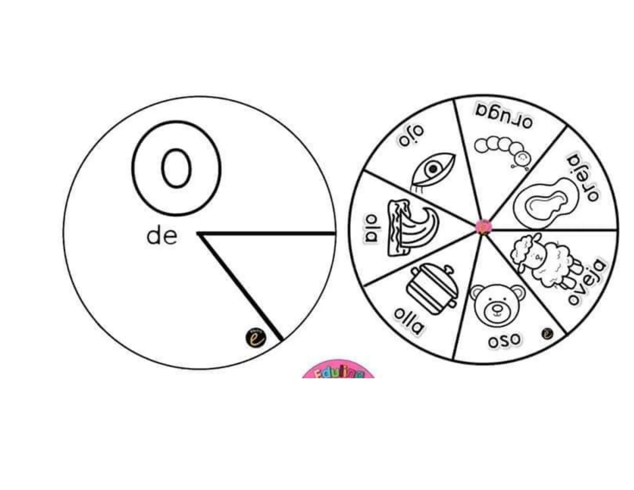 ruleta para armar sobre las vocales y su sonido inicial | DOCX