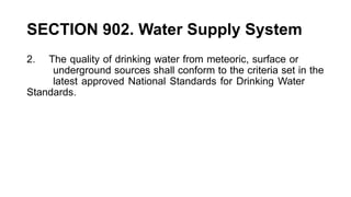 Rule X. of the National Building Code Sanitation | PPTX