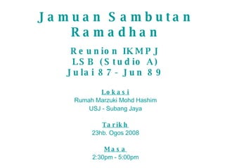 Jamuan Sambutan Ramadhan | PPT