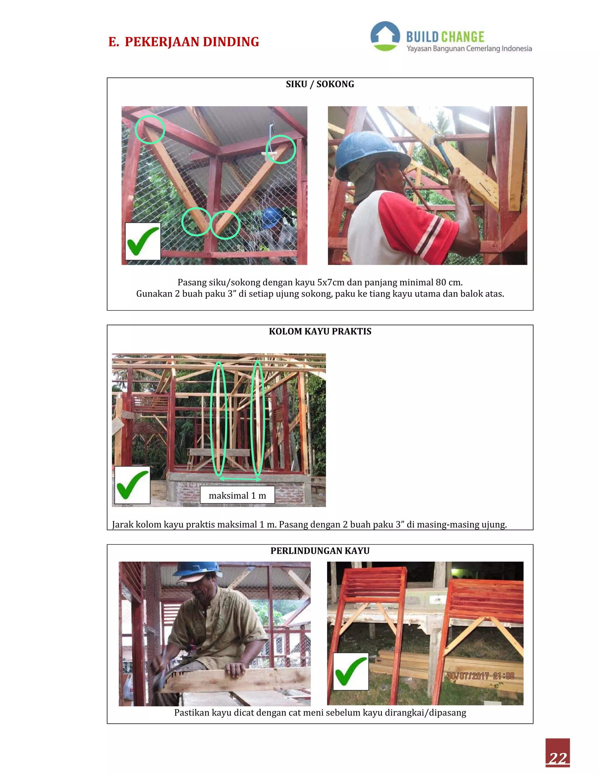 Rumah rangka kayu dengan dinding kawat anyam plesteran | PDF