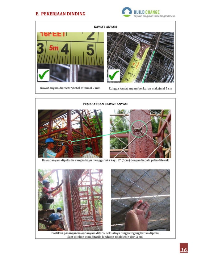 Rumah rangka kayu dengan dinding kawat anyam plesteran | PDF