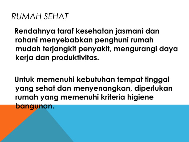 Rumah sehat | PPT