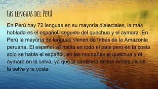 LENGUAS DEL PERÚ | PPTX