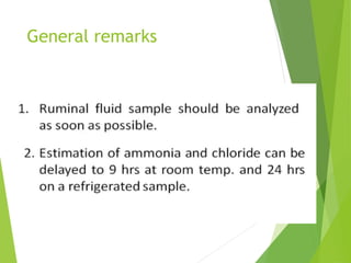 Rumen fluid examination | PPTX