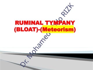 Ruminal tympany- bloat- Meteorism-Mohamed A. RIZK.pptx