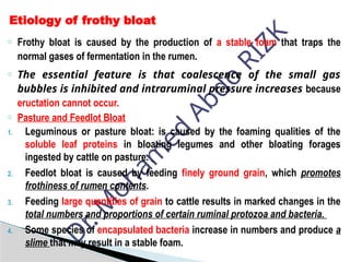 Ruminal tympany- bloat- Meteorism-Mohamed A. RIZK.pptx
