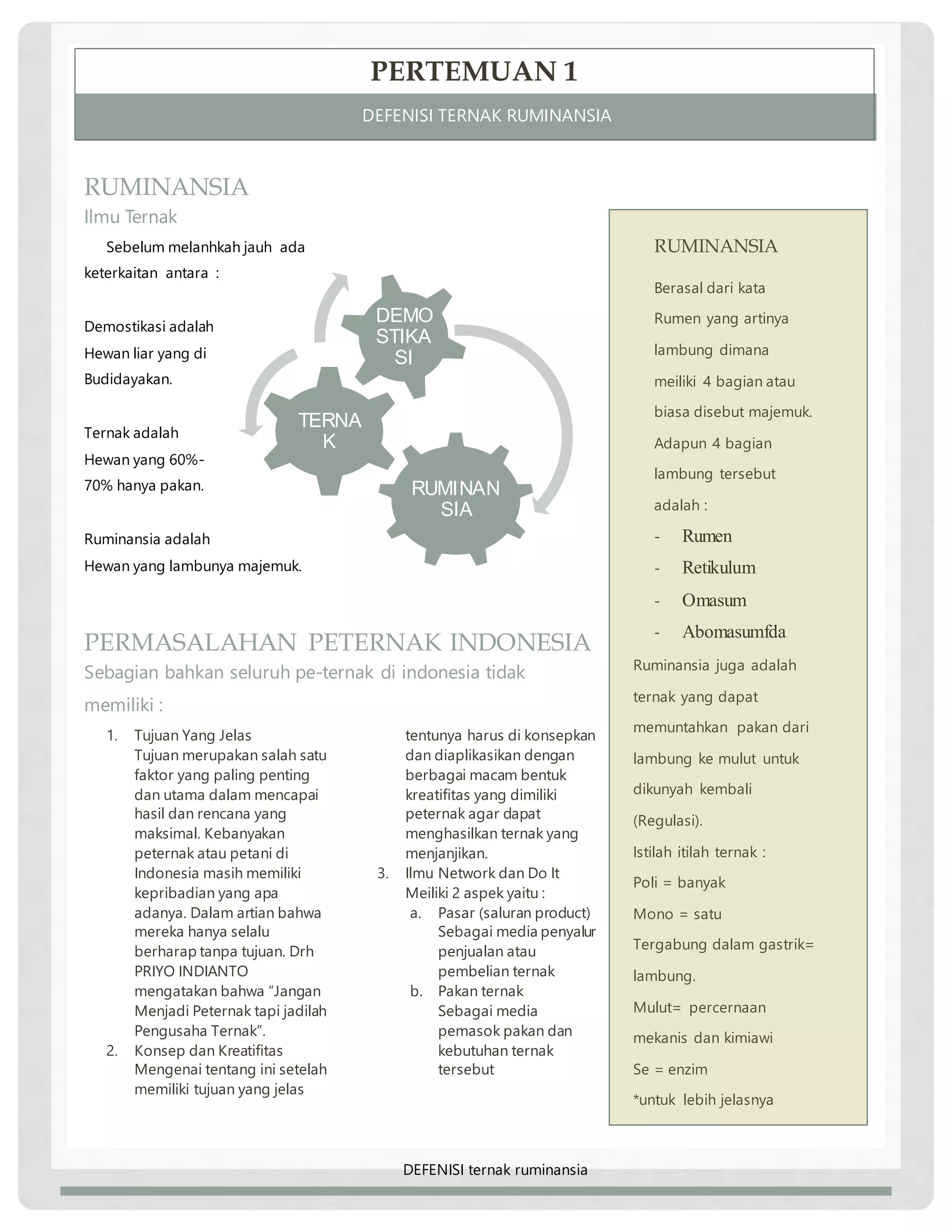 Rangkuman Ruminansia | PDF