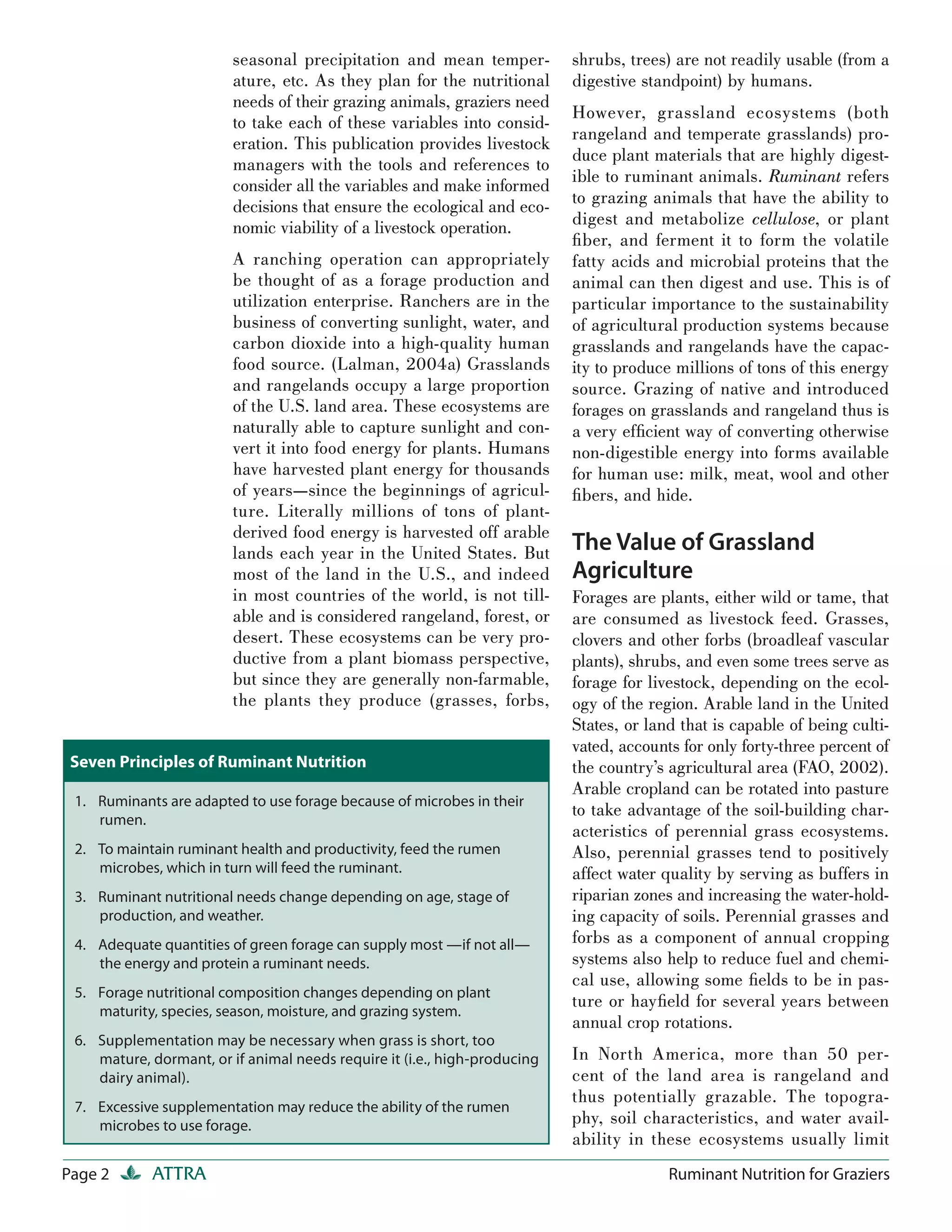 Ruminant Nutrition for Graziers | PDF