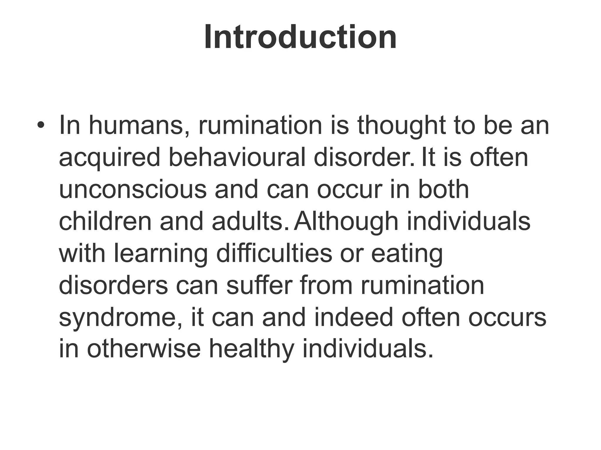 RUMINATION SYNDROME, BELCHING, AEROPHAGIA.pptx | Digestive Disorders | Diseases and Conditions