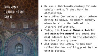 Rumi's poetry and orientalism | PPTX