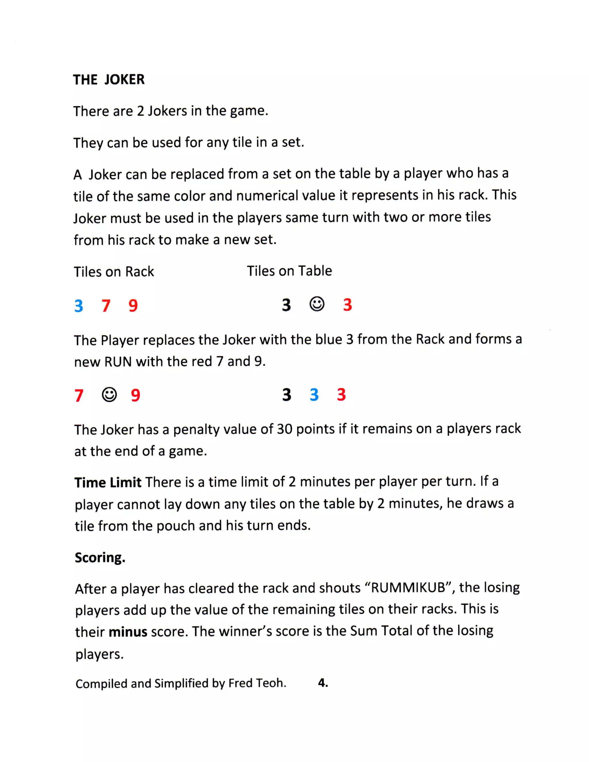 Rummikub Instructions | PDF