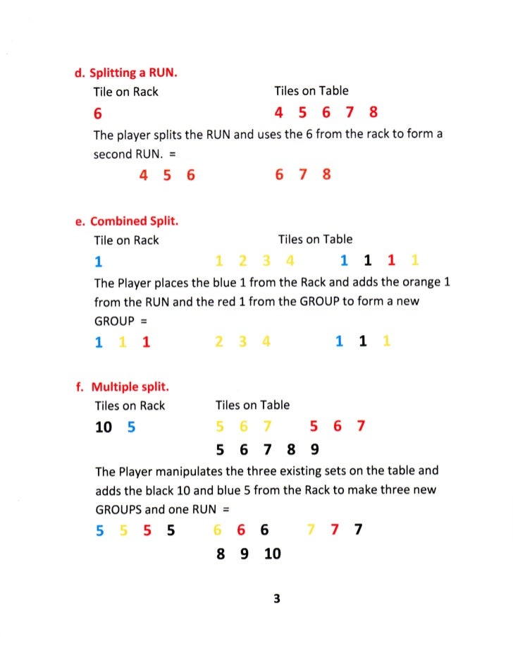 Rummikub Rules Printable Rummikub Rules Printable