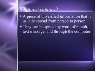 Rumors! | PPT