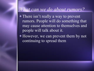 Rumors! | PPT