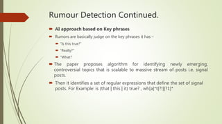 Rumour detection | PPTX