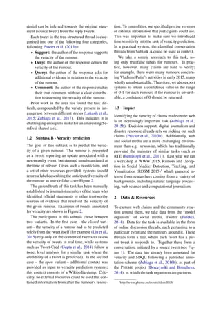 SemEval-2017 Task 8: RumourEval: Determining rumour veracity and ...