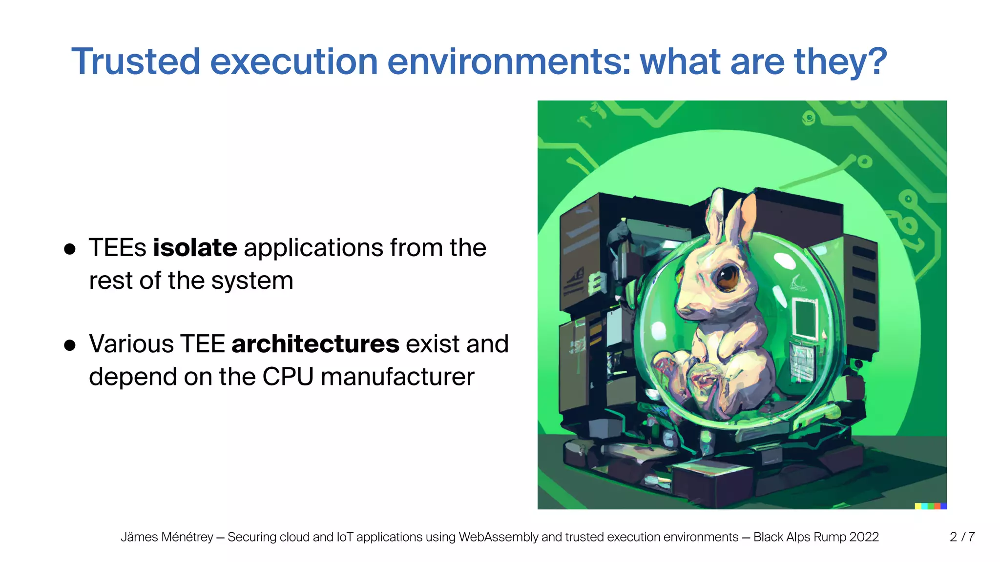 Securing cloud and IoT applications using WebAssembly and trusted execution environments ...