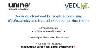 Securing cloud and IoT applications using WebAssembly and trusted ...