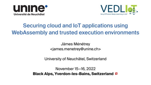 Securing cloud and IoT applications using WebAssembly and trusted ...