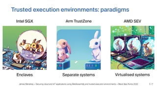 Securing cloud and IoT applications using WebAssembly and trusted execution environments ...