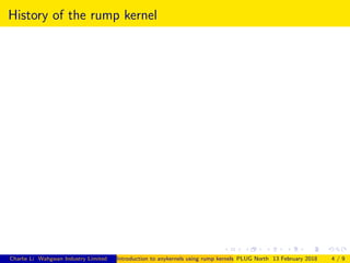 Introduction to anykernels using rump kernels | PPT