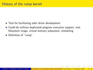 Introduction to anykernels using rump kernels | PPT