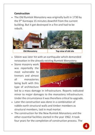 Rumtek Monastery Architecture | PDF