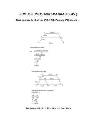 Rumus Matematika | PDF