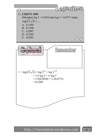 Rumus cepat-matematika-logaritma | PDF