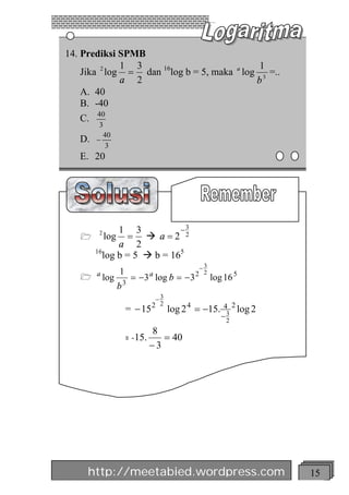 Rumus cepat-matematika-logaritma | PDF