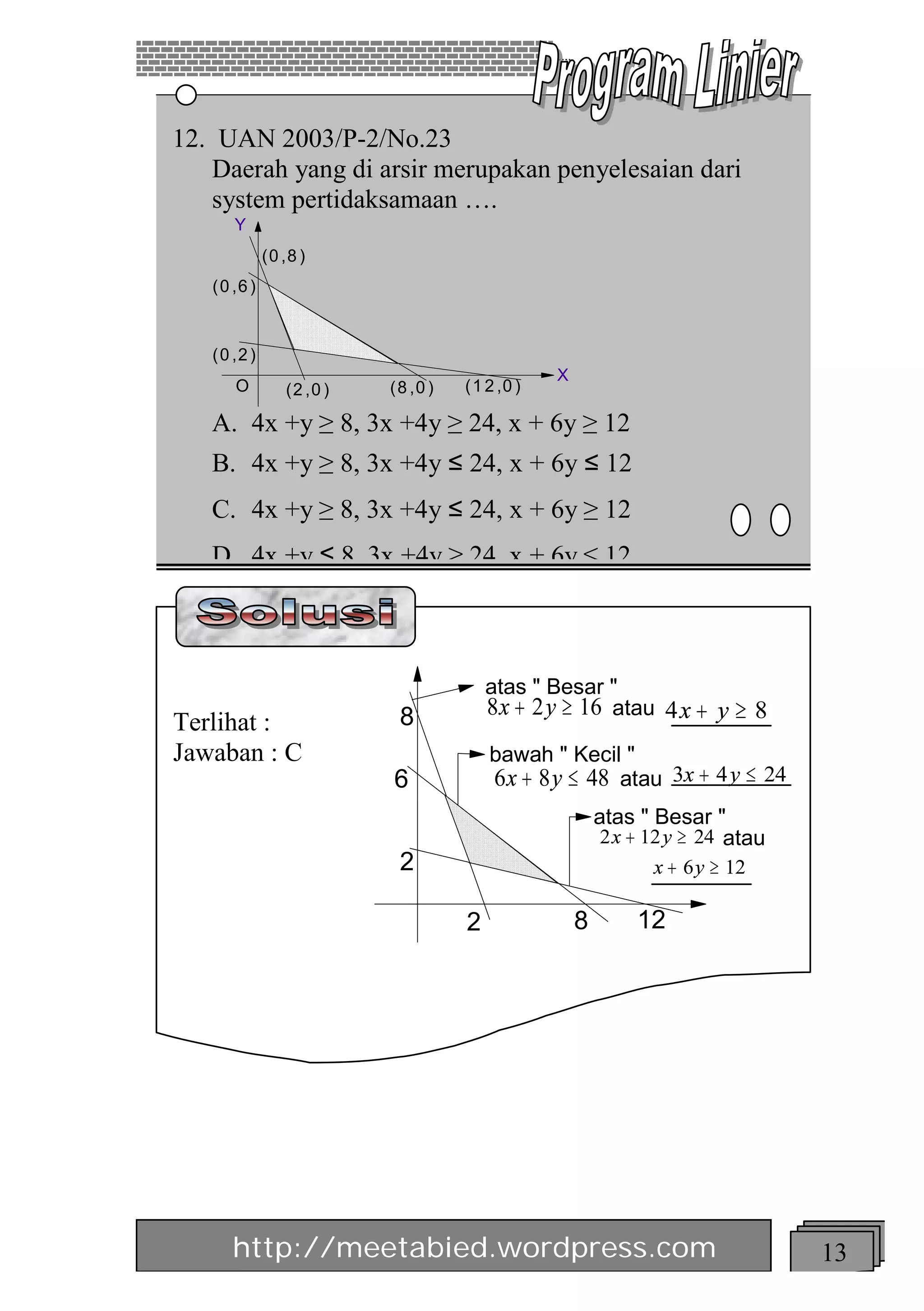 Rumus cepat-matematika-program-linear(2) | PDF