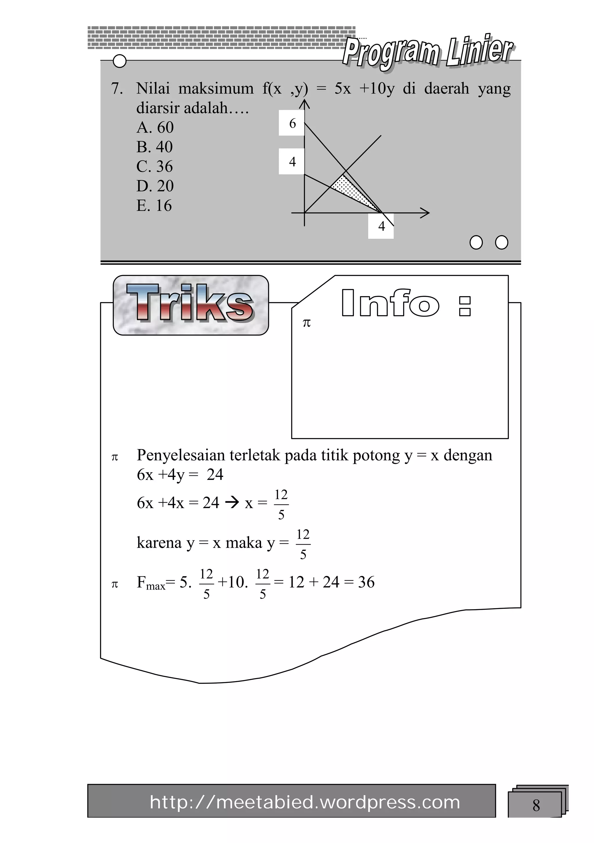 Rumus cepat-matematika-program-linear(2) | PDF