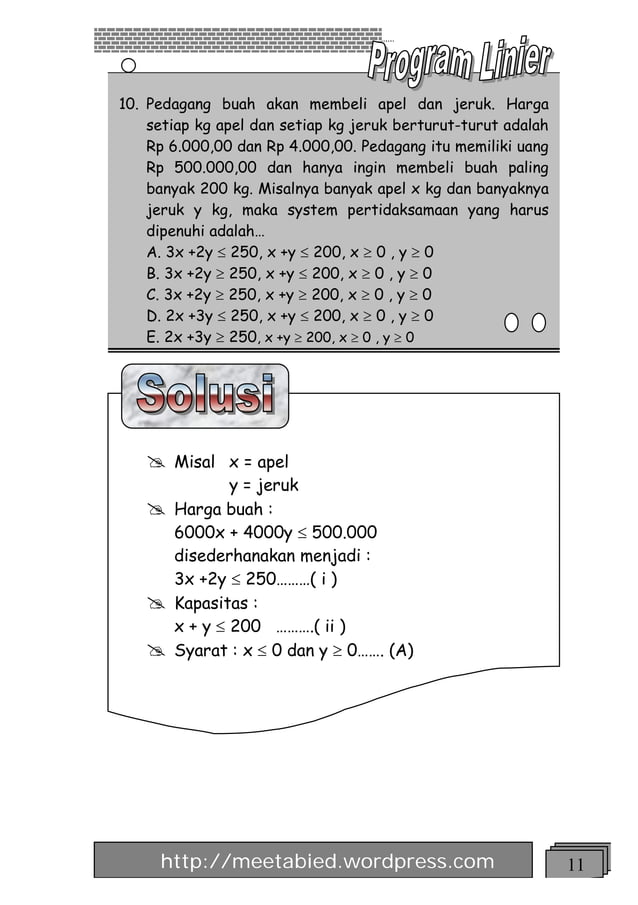 Rumus cepat-matematika-program-linear(2) | PDF