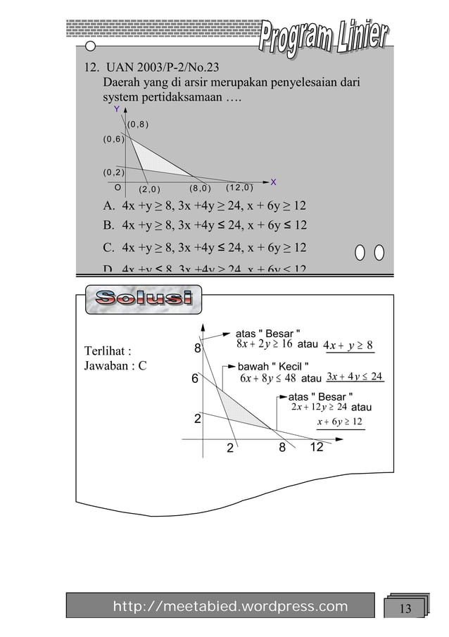 Rumus cepat-matematika-program-linear(2) | PDF