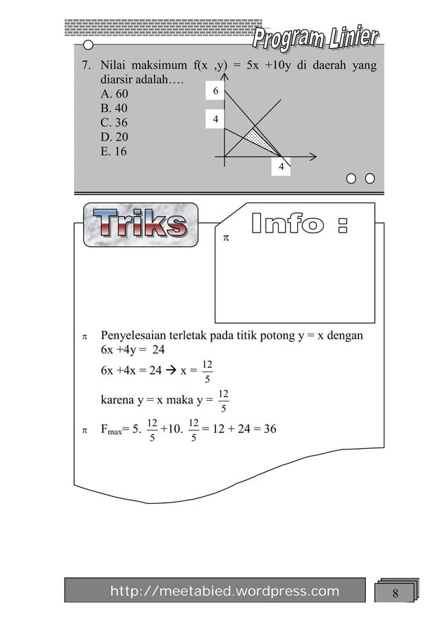 Rumus cepat-matematika-program-linear(2) | PDF