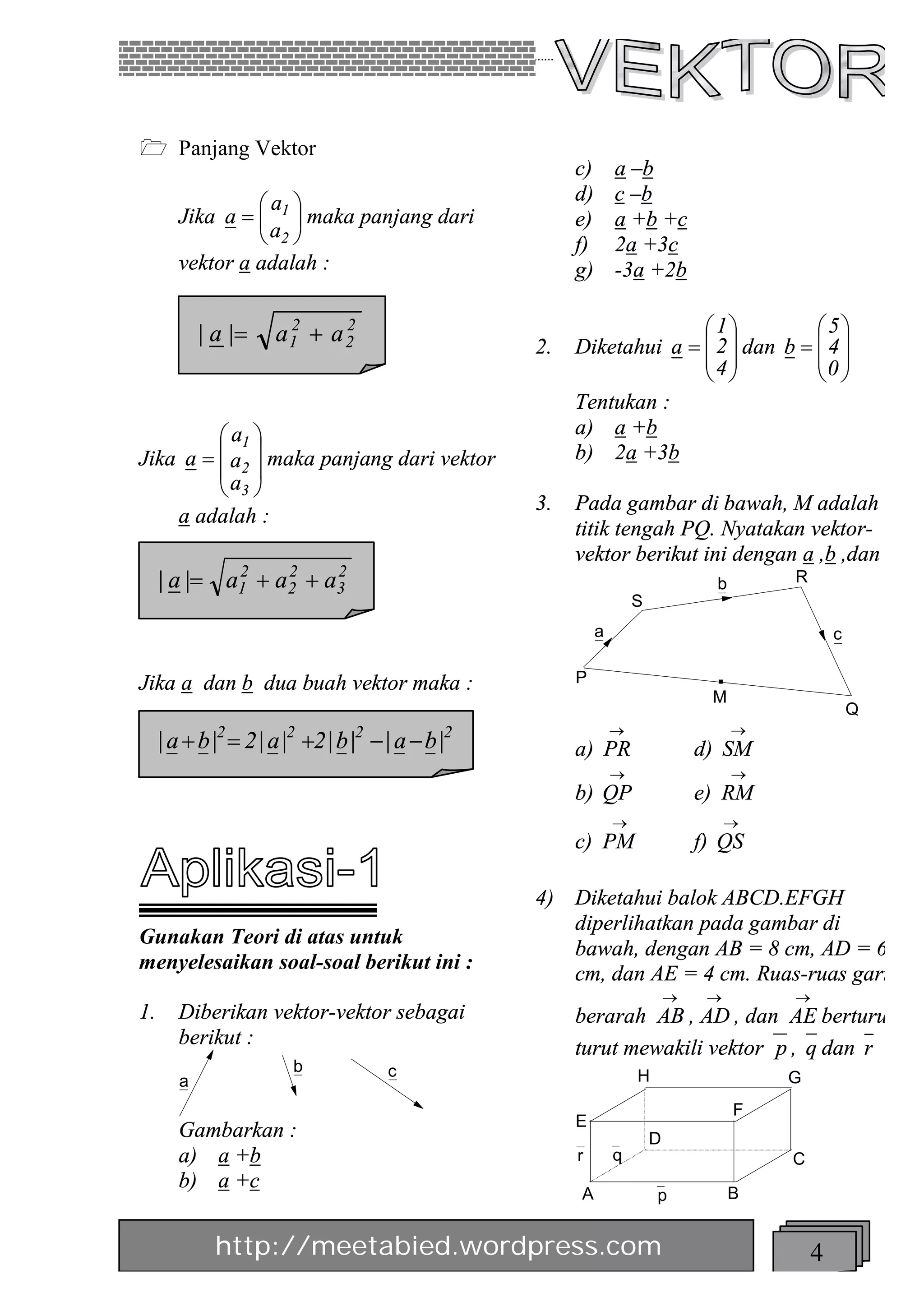 Rumus cepat-matematika-vektor | PDF
