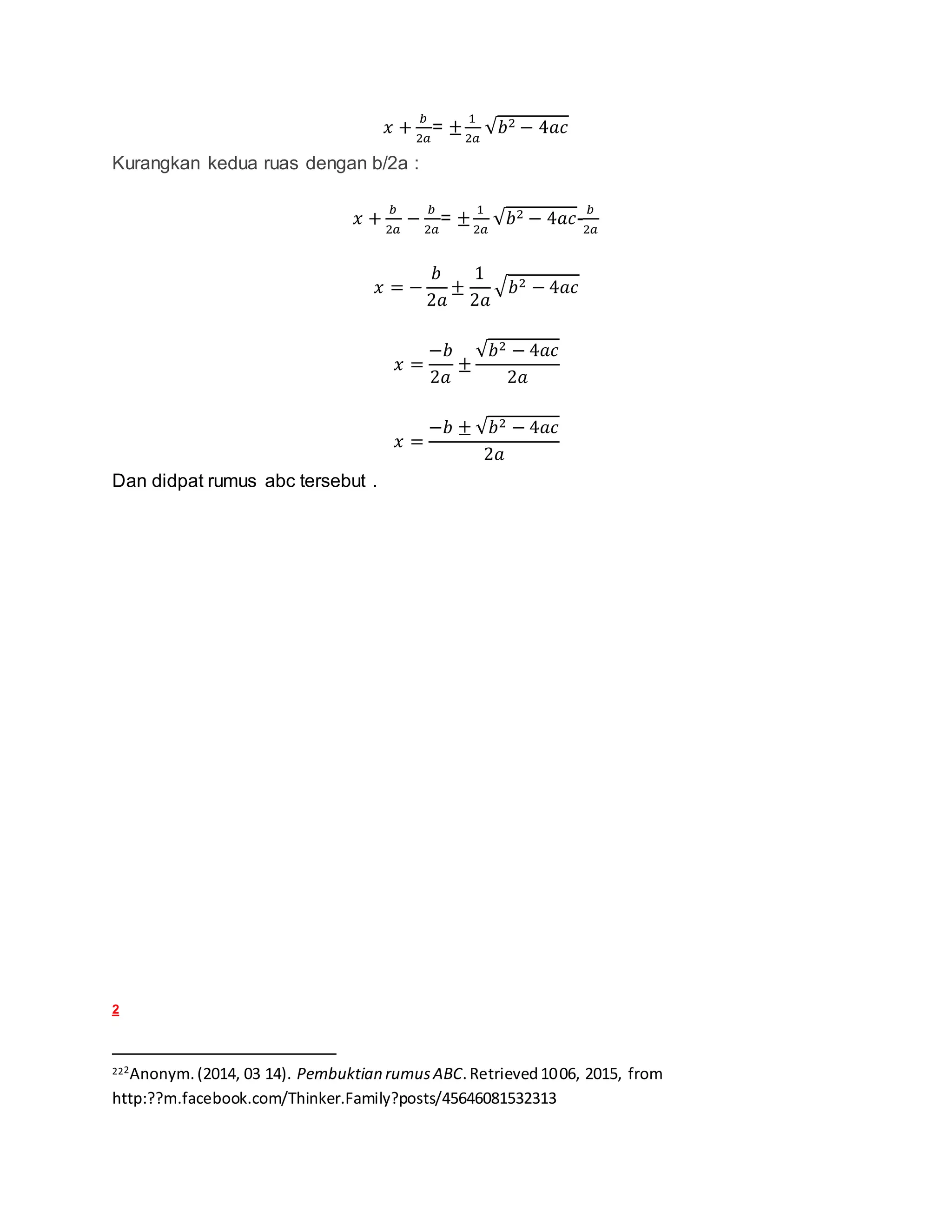 Rumus abc | DOCX