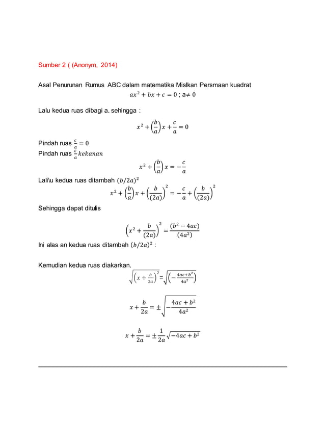 Rumus abc | PDF